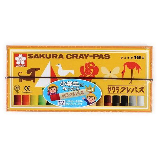 【6個セット】 サクラクレパス クレパス 16色 LR16R・サイズ：H90×W198×D19mm・内容：16色・きいろ だいだいいろ はだいろ ちゃいろ おうどいろ こげちゃ あか ももいろ むらさき みずいろ きみどり みどり あお は...