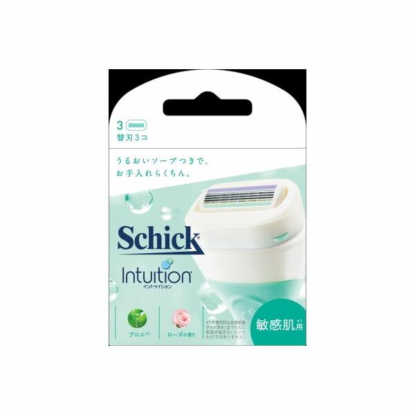 【12個セット】 イントゥイション 敏感肌用 替刃(3コ入) シック(Schick) 女性用カミソリ※この商品は配送会社の都合により、北海道・沖縄・離島にはお届けできません。ご注文が確認された場合、キャンセルさせて頂く可能性がございますので...