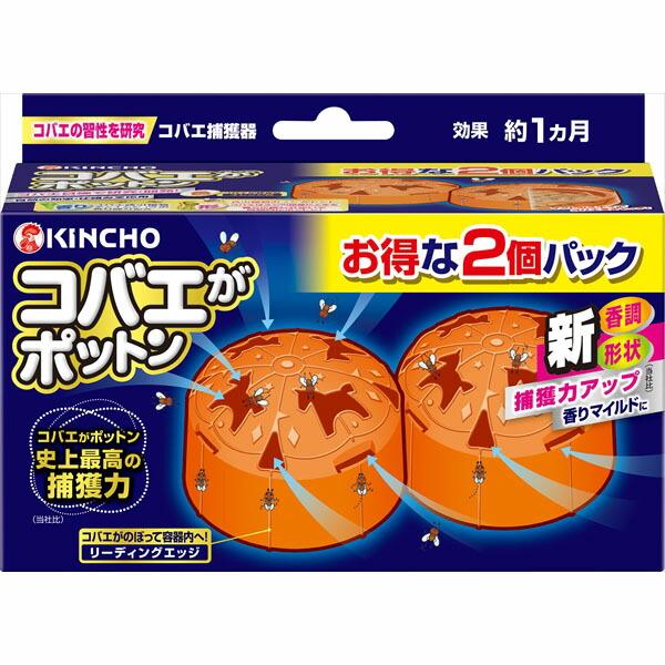 【12個セット】 コバエがポットン 置き型 2個入り 大日本除虫菊(金鳥) 殺虫剤・ハエ・蚊 捕獲 コバエ取り コバエ 掃除 防虫剤 洗剤 コバエ対策 コバエ駆除 金鳥 清掃 虫除け キンチョー 大日本除虫菊 殺虫剤※この商品は配送会社の都...