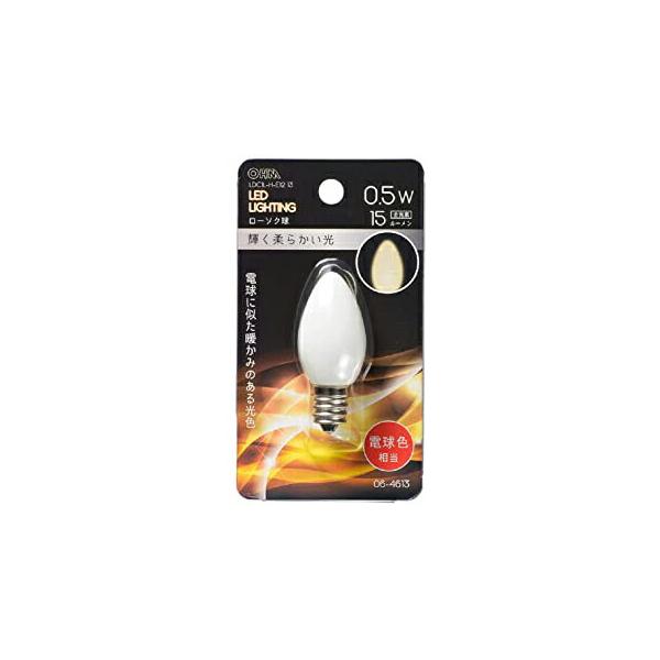 オーム電機 LDC1L-H-E1213 LED C7E12 0.5W L  OHM ローソク電球形 ローソク球 オーム 電球色 装飾用 電球色相当● LEDローソク球 装飾用● 輝く柔らかい光● 電球に似た暖かみのある光色● 切れにくく長寿...