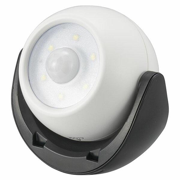 オーム電機 NIT-BLA100JM-3W LEDナイトライト (人感・明暗センサー/昼白色/100 lm/単3×3本使用/保護等級IPX5/ブラック) 電機 防犯ライト オーム 電池式 人感明暗センサー 白色 乾電池式●周囲が暗くなり、人...