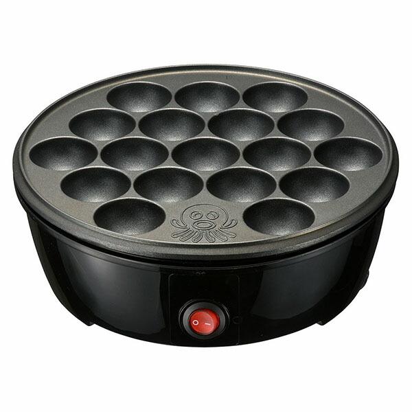 オーム電機 COK-E-T65-AH-K たこやきプレート (18個焼き/650W/ブラック) ホームパーティー たこ焼き器 キッチン家電 フッ素加工 簡単操作 たこ焼きプレート ブラック たこ焼き オーム ホットプレート 卓上 調理家電 ...