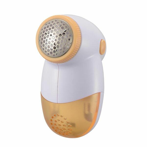 オーム電機 KAJ-KE508R 毛玉取り器 (手のひらサイズ/32mm外刃/単3形×2本使用/本体質量90g/オレンジ) オーム たまご型フォルム けだまとり 安全スイッチ付き 電動 毛玉取り 毛玉クリーナー 電池式 オレンジ 毛玉取り機...