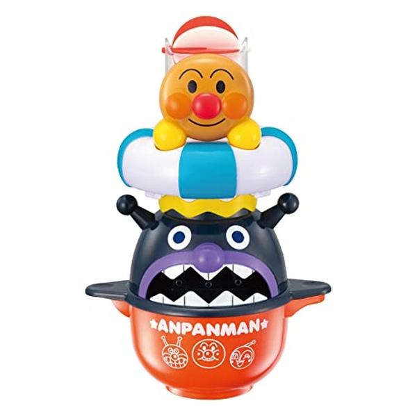 ジョイパレット NEW コップでジャージャーおふろであそぼう水を注ぐとくるくる回転するプロペラつきのアンパンマンうきわ、口から水が流れ出るバイキンじょうシャワー、注ぎやすい口のついたコップの3点セットで楽しくおふろタイムを過ごせます。3点は...