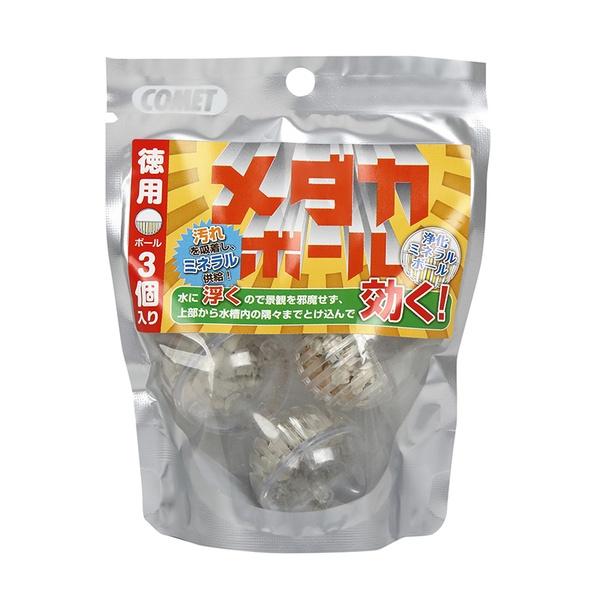 【6個セット】 イトスイ コメット 徳用メダカボール 3個入汚れを吸着し、ミネラル供給！水に浮くので景観を邪魔せず、上部から水槽内の隅々までとけ込んで効く！モンモリナイトが汚れを吸着。岩塩がミネラル供給！徳用の3ヶ入り。スチロール、モンモリ...
