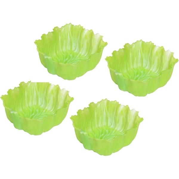 【5個セット】 ベジカップ角 G-レタス 4個入 ( おかずカップ お弁当カップ )●自然な野菜を連想させるお弁当カップ。お召し上がり時の鮮度感を提供します。色落ちしない2色樹脂製法だから安心。カップの内側、外側ともに抗菌効果があります。普...