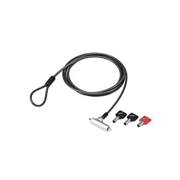 【2個セット】 エレコム ESL-704 ELECOM セキュリティワイヤー マルチスロット対応（3×7mm・2.5×6mm・3.2×4.5mm） シリンダー錠