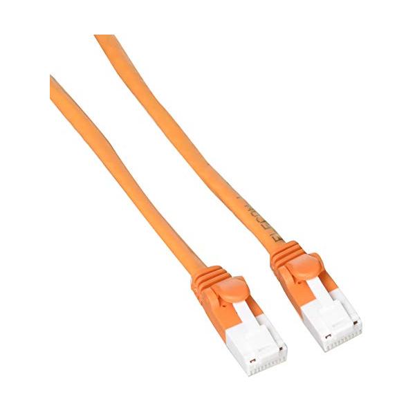 ELECOM EU RoHS指令準拠 CAT6対応 爪折れ防止 LANケーブル 5m / 簡易パッケージ仕様 ( オレンジ )