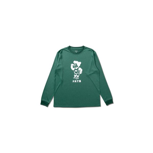 Splashs SW21   GREEN  design：AKTRのマスコットキャラクター『NICK』をステンシルでプリントしたような長袖TEEシャツ。function：スポーツ用に開発されたAKTRオリジナルファブリックを使用。モデル01...
