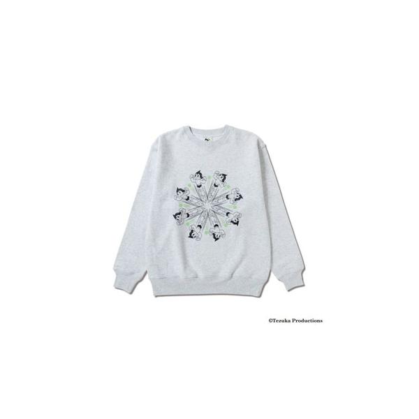 ATOM SweatAKT SAKT SSWER   GRAY  design：AKTRから2024年第一弾コラボレーションとしてローンチする"ATOMxAKTR"。アトムが宇宙に飛び出すグラフィックを使ったクルースウェット。モデル：180...