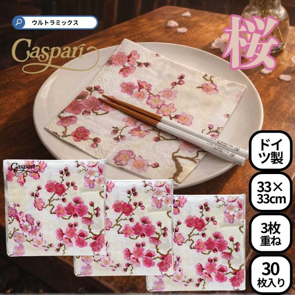 おもてなし、誕生日会や様々な迎賓パーティにピッタリ。高品質なペーパーナプキン3枚重ね。食卓を明るく、楽しく彩ります。こちらは繊細な桜の花が描かれた、華やかな逸品。デコパージュやプレゼントのラッピングなど使い方次第で、様々なアレンジを楽しむこ...