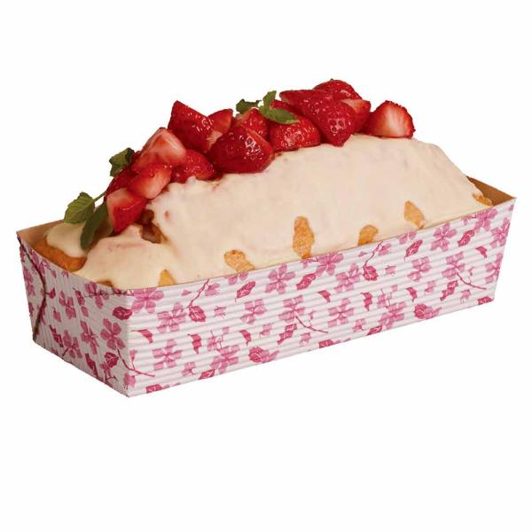 生地を入れてそのままオーブンで焼成可能なパウンドケーキ型です。金型がなくても、このまま焼くことが出来ます。手作りケーキ、パウンドケーキに。春・桜シーズン・ひなまつり・桃の節句のケーキ販売に。サイズ：175×65×高さ45ｍｍ数量：50枚入り...
