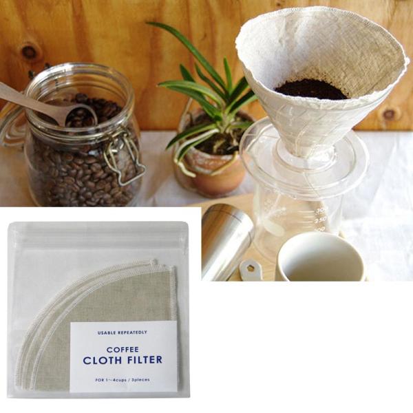 繰り返し使用可能な、環境に優しいリネンフィルターです。従来の円錐、先端を折り込んで台形ドリッパーやコーヒーメーカーにセット可能です。節の少ない細番手の糸を使用し、コーヒー抽出に最適な打ち込みで織られています。100% オリジナルのリネン生地...