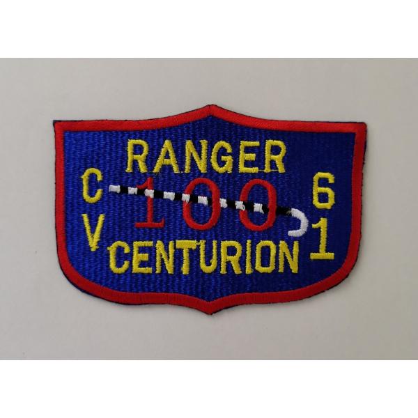 映画トップガンにてトムクルーズが演じたマーベリック仕様のショルダーパッチ。アメリカ海軍の航空母艦 USS RANGER(CV-61)の着艦100回達成記念パッチで、映画のシーンで使用されたもののレプリカ商品です。【ワッペンの詳細】素　材 ：...