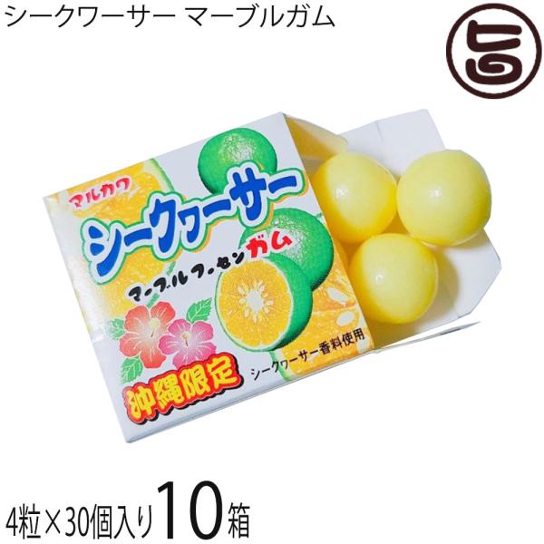 【名称】ビッグサイズシークヮーサーマーブルガム【内容量】4粒入×30個×10箱【賞味期限】製造日より365日 ※未開封時【保存方法】常温保存（直射日光、高温多湿をお避けください）