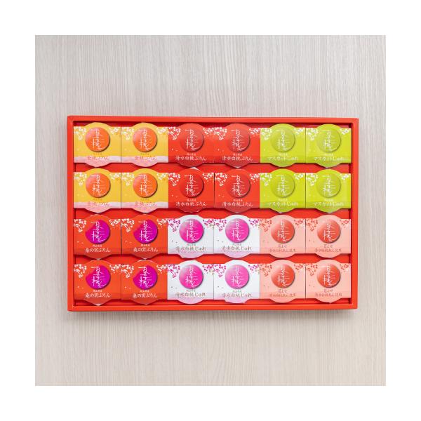 ネットで買える！おかやまスイーツ「おかやま桃子」シリーズから6種類を詰め合わせたアソートギフトです。夏にお勧めのマスカットじゅれなど、色々な味をお愉しみ頂けます。岡山県産清水白桃を使った、「清水白桃ぷりん」「清水白桃じゅれ」「葛よせ」岡山県...