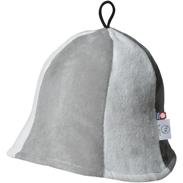 【発売日：2023年02月05日】【製品仕様】素材：綿100%、サイズ：広げた時の横幅 約42cm、頂点からフチまでの長さ 約27cm、紐の長さ 約5cm、カラー：ホワイト×グレー、産地：日本製【こだわり】チューリップハットのようなデザイン...