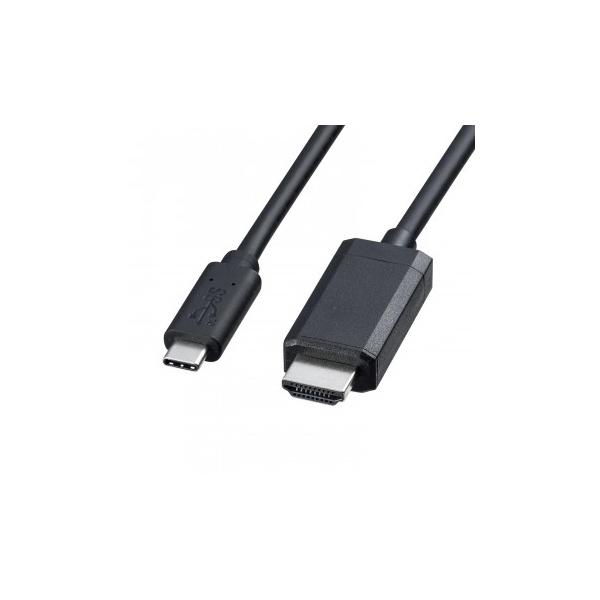DisplayPort Altモード対応のUSB Type-Cポートを持つパソコンにHDMI入力端子を持つテレビ、ディスプレイモニター、プロジェクターなどを直接接続するための変換アダプタケーブルです。
