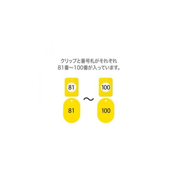 クリップ+番号札。20番単位で購入できます。