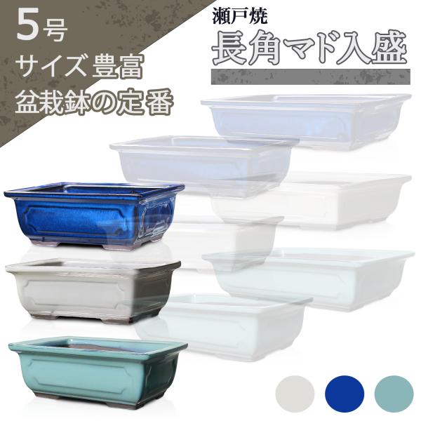 ベーシックな形状で使い勝手がよい鉢です。上から見た縁の形は、四角です。胴まわりには控えめで主張しすぎない窓状の装飾があります。しっかりしたガタつきのない高台と十分な大きさの2つの排水穴が、用土の健康的な乾きに貢献します。盆栽はもちろん、山野...