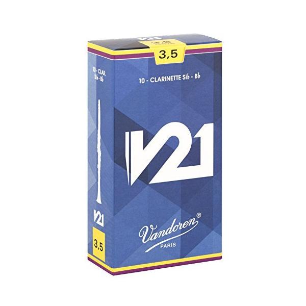 バンドーレン Vandoren B♭クラリネットリード V21 硬さ:3-1/2 (10枚入り) バンドーレンリードのニューフェイス。『V21リード』 銀箱の愛称で親しまれている、V.12 のカットに加え、クラリネットリードの中でも一番新し...