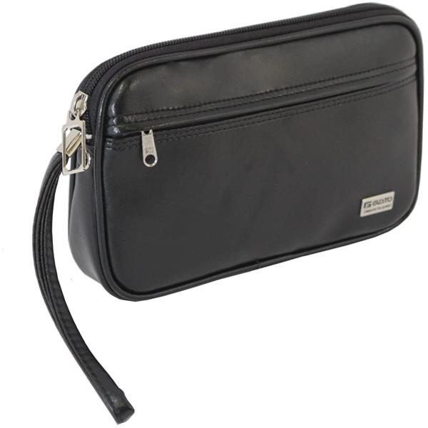 ＜商品仕様＞■メイン素材: 合皮■留め具の種類: ファスナー■サイズ：（約）W２１×H１３×D４cm■素材：合成皮革■本体内部：ファスナーポケット付アテポケット■前面：ファスナーポケット