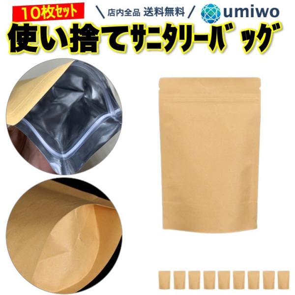 商品名：サニタリーバッグ 10枚セット 横13cm 縦22cm 使い捨て 生理用バッグ エチケットケース 携帯用 サニタリーボックス エチケット袋 トイレ ナプキン 処理 チャックサニタリーバッグ 10枚セット 使い捨て使い捨てできるので汚...