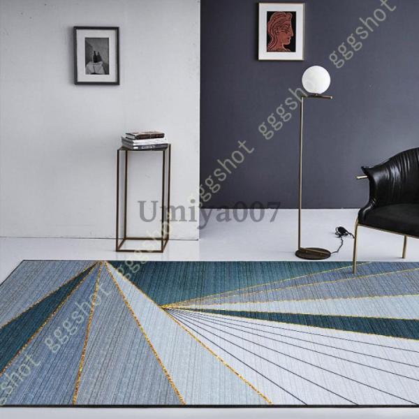 [組成]：ポリエステル100%（プリント柄です）　 　 　            [厚さ]:約6mm   　  シンプルなデザインは、お部屋の雰囲気をがらりと変えます！ 洋室はモダン、和室に敷いてもモダンな印象に早変わり♪　　 お部屋に明る...