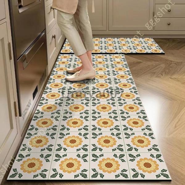 ■サイズ：S=45*70+45*120CM、M=45*70+45*150CM、L=45*70+45*180CM。■商品の厚みは4mmぐらいです。■滑り止め、防水性、抗菌、防ダニ、防臭、防カビ、水拭きOK、カットOK。シンプルなデザインでPV...