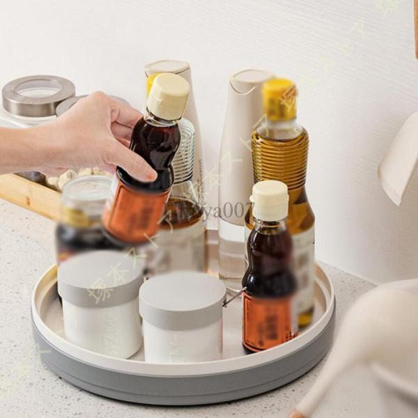 製品仕様製品名：360度回転式収納ラック材質：PPカラー：ホワイト使用範囲：キッチン、トイレ、寝室等 【商品仕様】丸型    直径30cm×高さ3.5cm      素材：PP素材で作られ、高級感が溢れているスパイスラックです。 【360°...