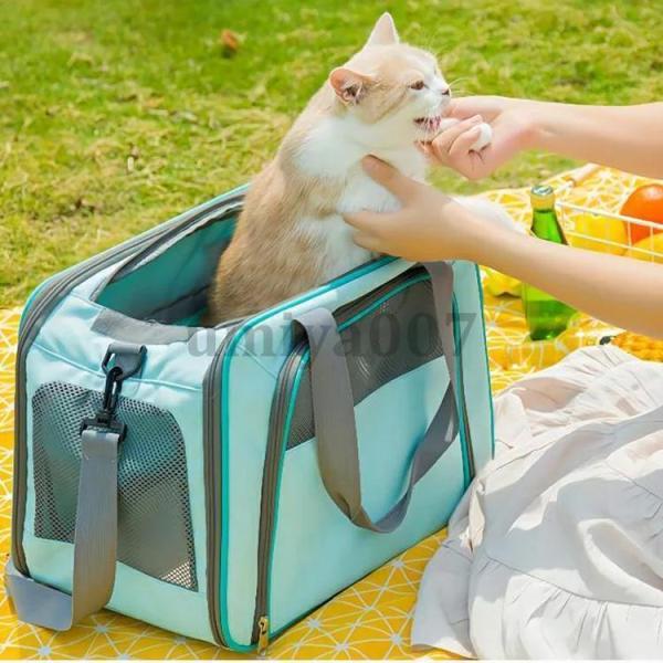 サイズ 横約41cm×高さ約29cm×サイド約29cm猫6kg以内・犬5kg以内適応関連キーワード：中型犬 トリミング 安全 移動 通院 防災 避難用 通気性抜群 小動物用 旅行 通院 災害避難 お出かけバッグ