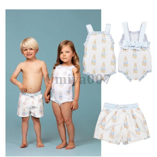 ・お腹とヒップをしっかりカバー☆ふわカワミックスマッチ♪オシャレでかわいい水着★これ一枚でOK◎体型をカバーできるオールインワン！可愛いわが子にはいつも可愛い姿でいてほしい！夏の思い出を残すアルバムにも、に可愛い姿を残したい！ですから、可愛...