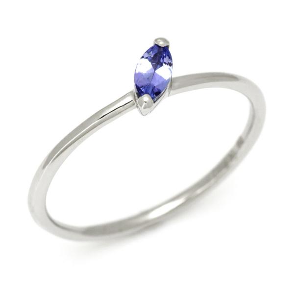 送料無料 指輪 18K 18金 ブルーゾイサイト 誕生日 12月誕生石 メッセージ ギフト 贈り物 ピンキーリング対応可能【商品番号】RG1038【商品名】K18 マーキス タンザナイト リング 「minuto」【商品情報】■地金:K18 ...