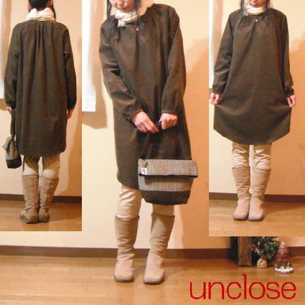 ラグラン袖チュニックワンピースの型紙ですラグラン袖のチュニックワンピ！ギャザーデザインが可愛い！ギャザーのふんわりワンピだけど、程よい分量感で広がり過ぎないのが大人っぽい！シンプルだから着方いろいろ！《商品内容》・型紙　実寸大縫い代付きカッ...