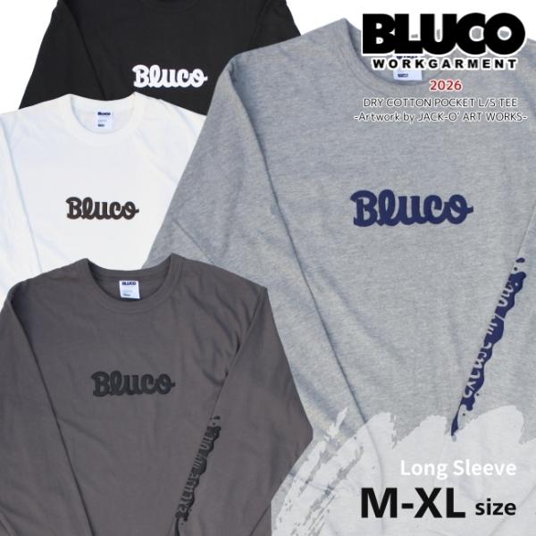 2026新作BLUCO ブルコドライコットン Tシャツ L/S -Artwork by JACK-O’ ART WORKS-161-12-024フロッキープリントが仙台の孤高のアーティストJACK-O' ART WORKSデザインと相性抜群...