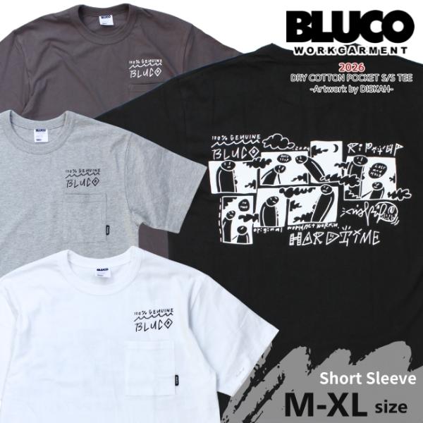 2026新作BLUCO ブルコドライコットン 半袖Tシャツ -Artwork by DISKAH-161-22-021ハードコアスケーターでありアーティストのDAIKON氏が手がけるレーベル【DISKAH】による、描き下ろしのオリジナルアー...