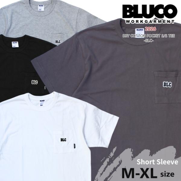 2026新作BLUCO ブルコドライコットン ポケット半袖Tシャツ -BLC-161-22-022胸ポケットにPVCネームをワンポイントで配した、シンプルながらもBLUCOらしいアイテム。ドライコットン使用で綿本来の自然な肌触りを保ちながら...