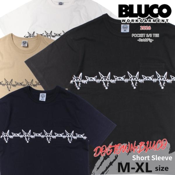 2026新作DOGTOWN×BLUCOブルコポケットTシャツ -RAT＆PIG-163-22-031＜北海道・東北・沖縄へのお届けは「代金引換」「到着日時指定」がご利用頂けません/２点以上もしくは他の商品と同梱で宅配便を使用します＞DOGT...