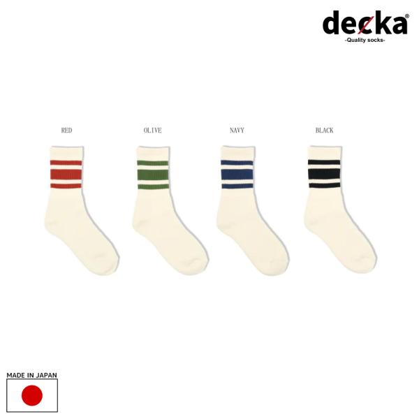 detail:DECKA デカ80's Skater Socks Shortde-40deckaが定番で作り続けている、80’s Skater Socksのレングスを少しだけ短く致しました。MADE IN JAPANmaterial:Cot...