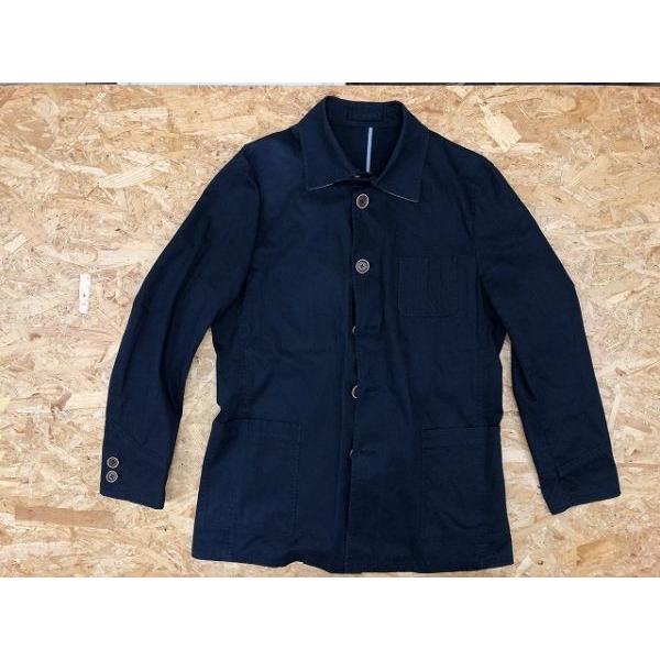 VICTOIRE ヴィクトレー Lサイズ メンズ ジャケット 裏地無し シンプル 無地 長袖 ネイビー 紺