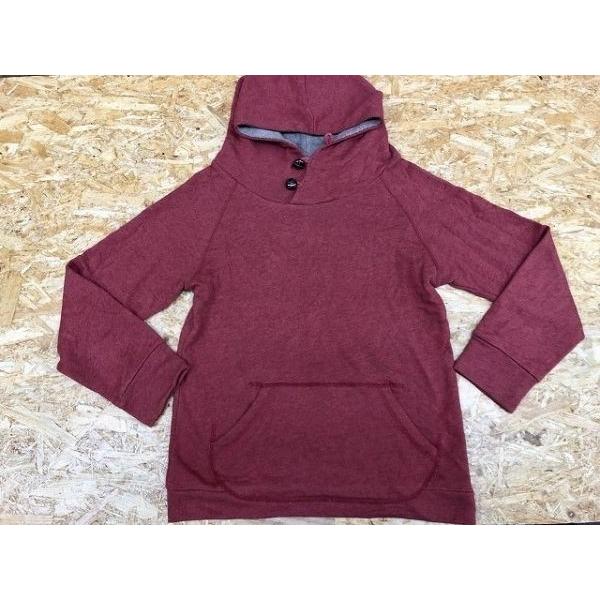 EDITOR'S エディターズ Lサイズ メンズ スウェット プルオーバー パーカー クルミボタン(プラ) 裏毛 裏パイル 無地 綿100% ベイクドピンク