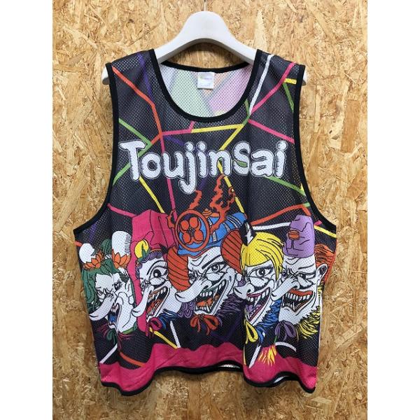 SMOOCH - - メッシュタンクトップ ももいろクローバーZ ももクロ 『Tojinsai / いざ出陣』 ノースリーブカットソー ポリ100% ブラック 黒