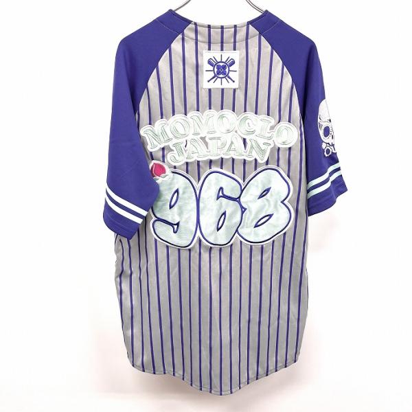 MOMOIRO CLOVER Z OFFICIAL BASEBALL UNIFORM 2016 SPRING ももいろクローバーゼット - メンズ ベースボールシャツ 半袖 グレー×紺×緑