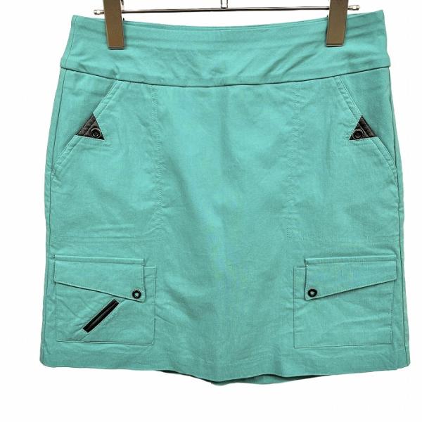 jamie sadock スカート ひざ上丈 パンツタイプの裏地付き レーヨン×ナイロン×ポリウレタン 2 ブルーグリーン 緑×黒 レディース