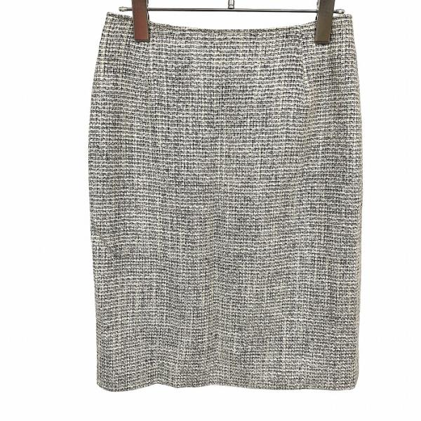 アインシュリット 【新品】1Eins Schritt スカート ひざ丈 裏地付き バックスリット 毛×アクリル 3 ベージュ ベージュ×黒×白 レディース