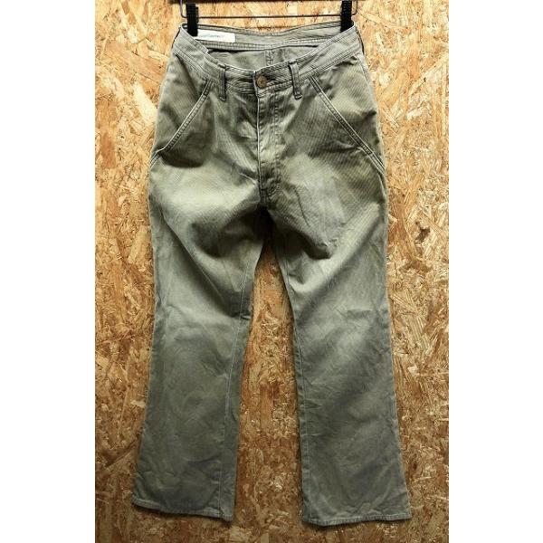 【日本製】 Inpaichthys Kerri インパクティスケリー Sサイズ メンズ フレアパンツ ブーツカット コーデュロイ 綿×ポリ グリーンカーキ