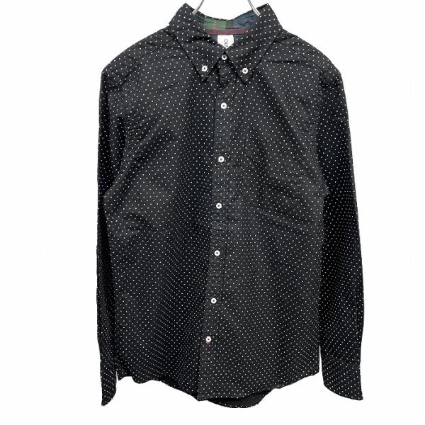 アウトオブサイト OUT OF SHIGHT オックスフォードシャツ ドット柄 ボタンダウン 長袖 綿100% 2 ブラック 黒×白×緑×青×黄×赤 メンズ