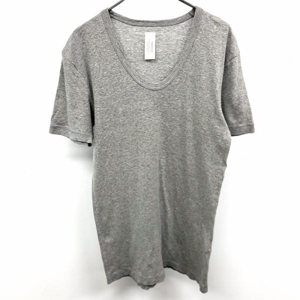 FADELESS フェイドレス 38 メンズ(レディース？) Tシャツ カットソー ストレッチ 無地 Uネック 半袖 綿100% コットン ヘザーグレー