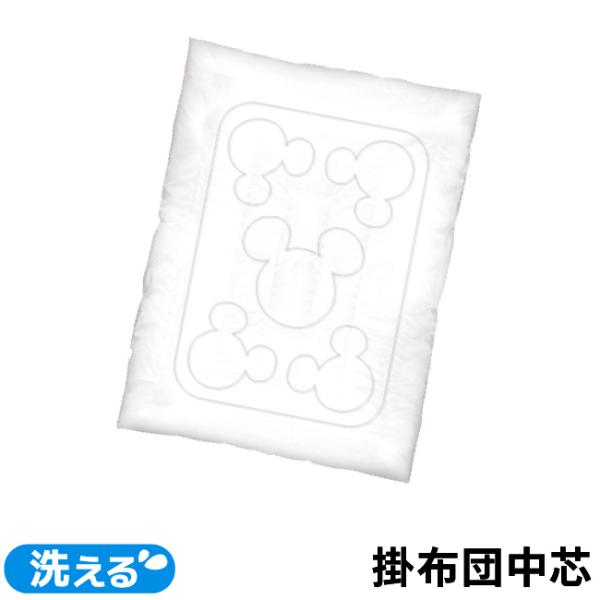中空糸綿を使用した軽くてあたたかなベビー布団の中芯です。丸洗いできるのでいつでも清潔です。キュートなミッキーアイコンデザイン。中芯（本体）の単品販売です。■サイズ95×122cm■品質側生地：ポリエステル65％・綿35％中綿：ポリエステル1...