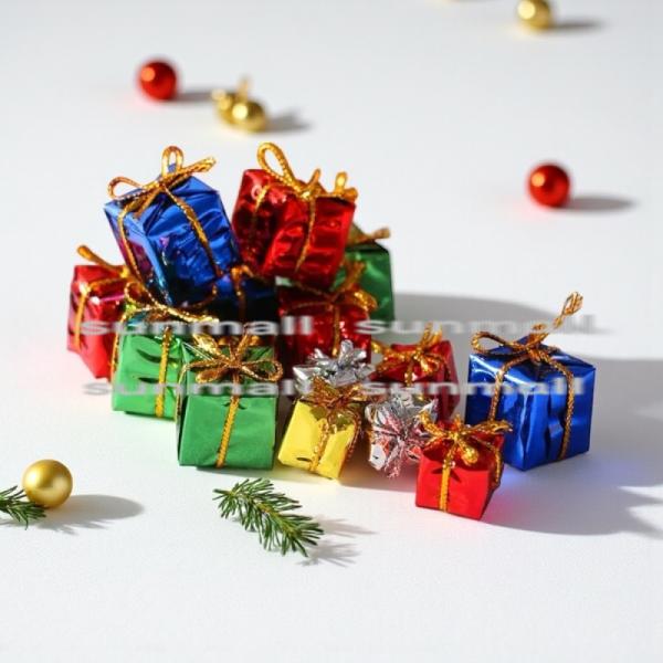 サイズ：大サイズ：約2×2cm小サイズ：約1.5×1.5cm※ 注: 本製品には多少の測定誤差がある場合がございますので、実際の商品を基準にしてください。素材：表面：メタリック光沢のあるアルミホイル風フィルム内部：軽量な発泡素材または紙素材...